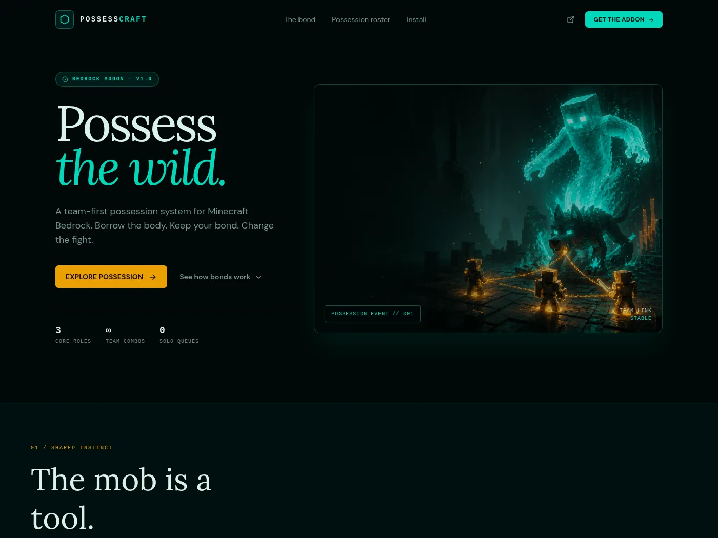 PossessCraft Team Addon