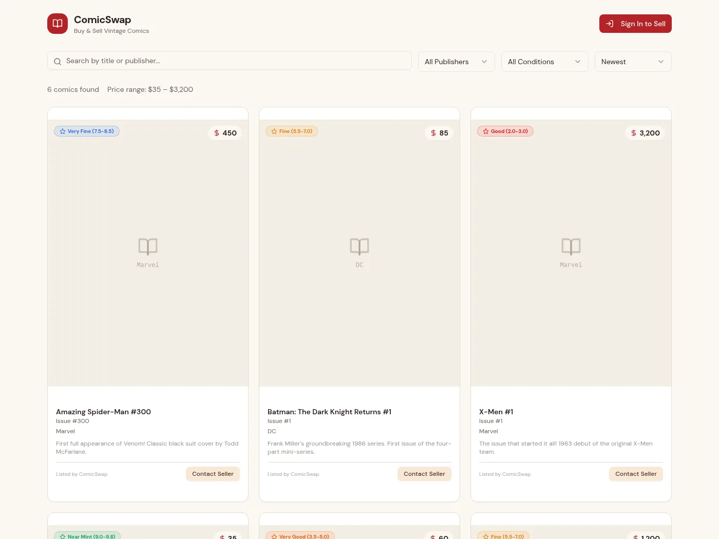 ComicSwap Marketplace