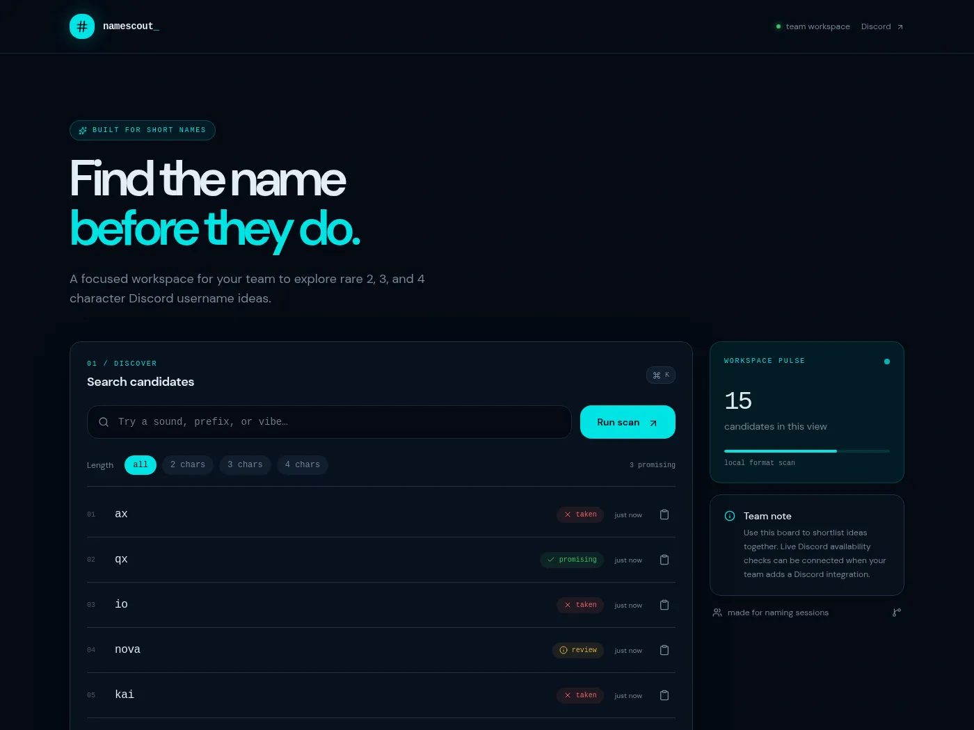 Discord Name Checker