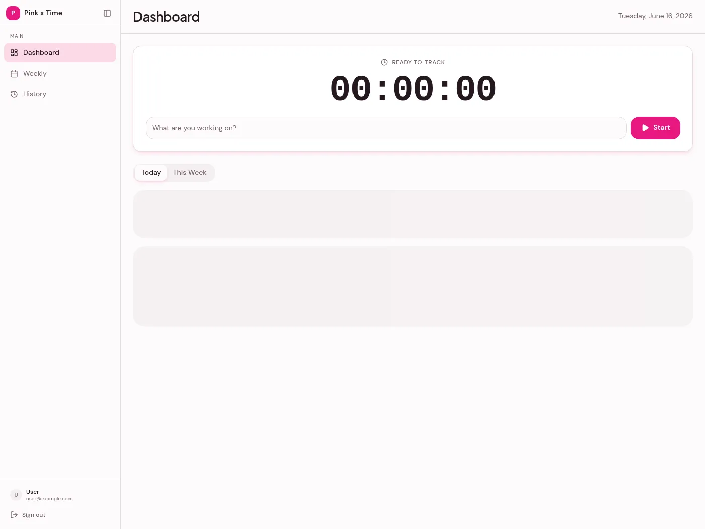 Pink x Time Tracker