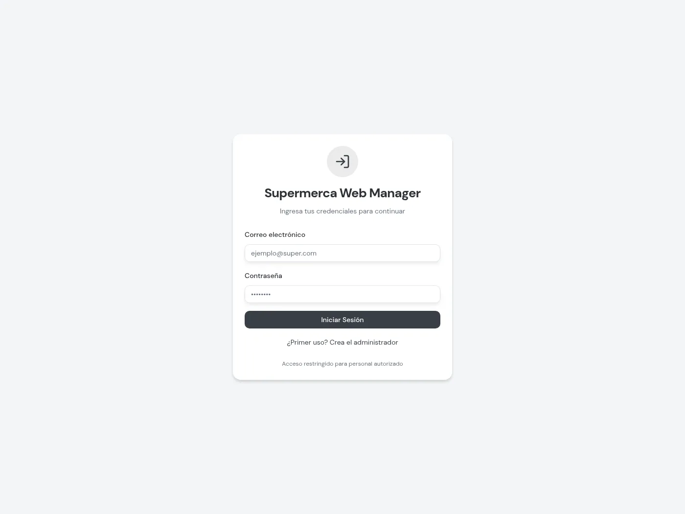 Supermercado Web Manager