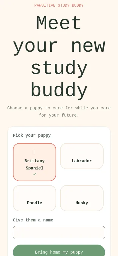 Pawsitive Study Buddy