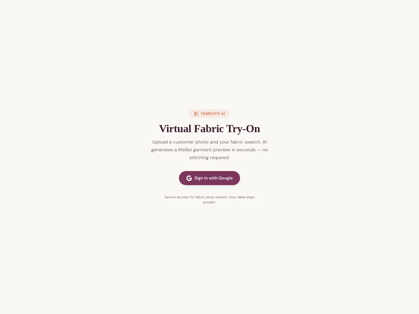 FabricFit AI Preview