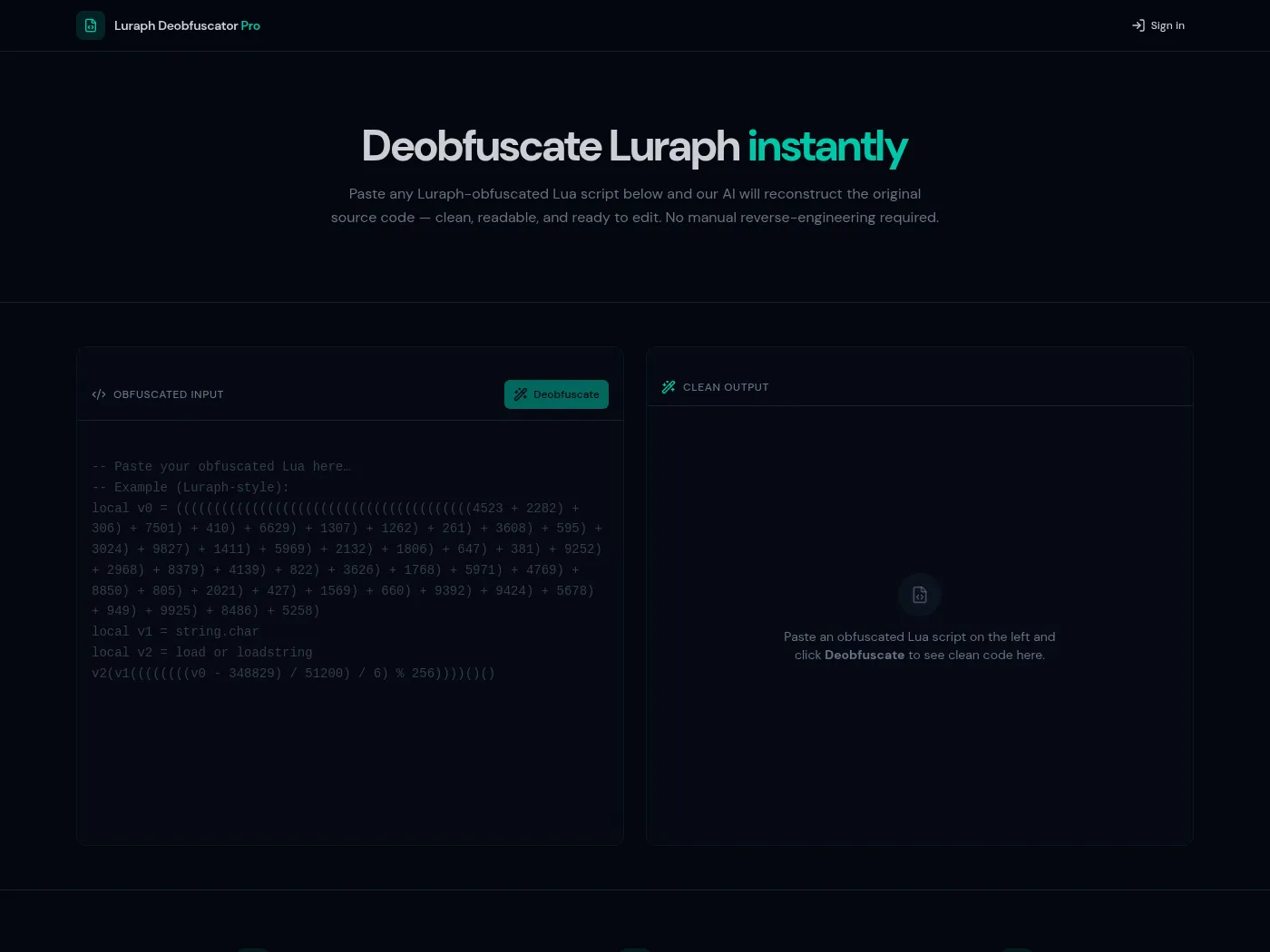 Luraph Deobfuscator Pro