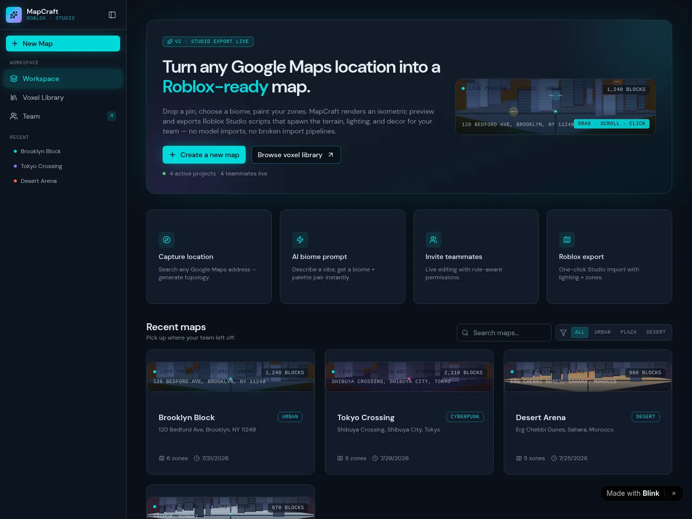 MapCraft for Roblox