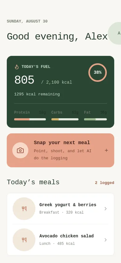 SnapMeal Nutrition AI