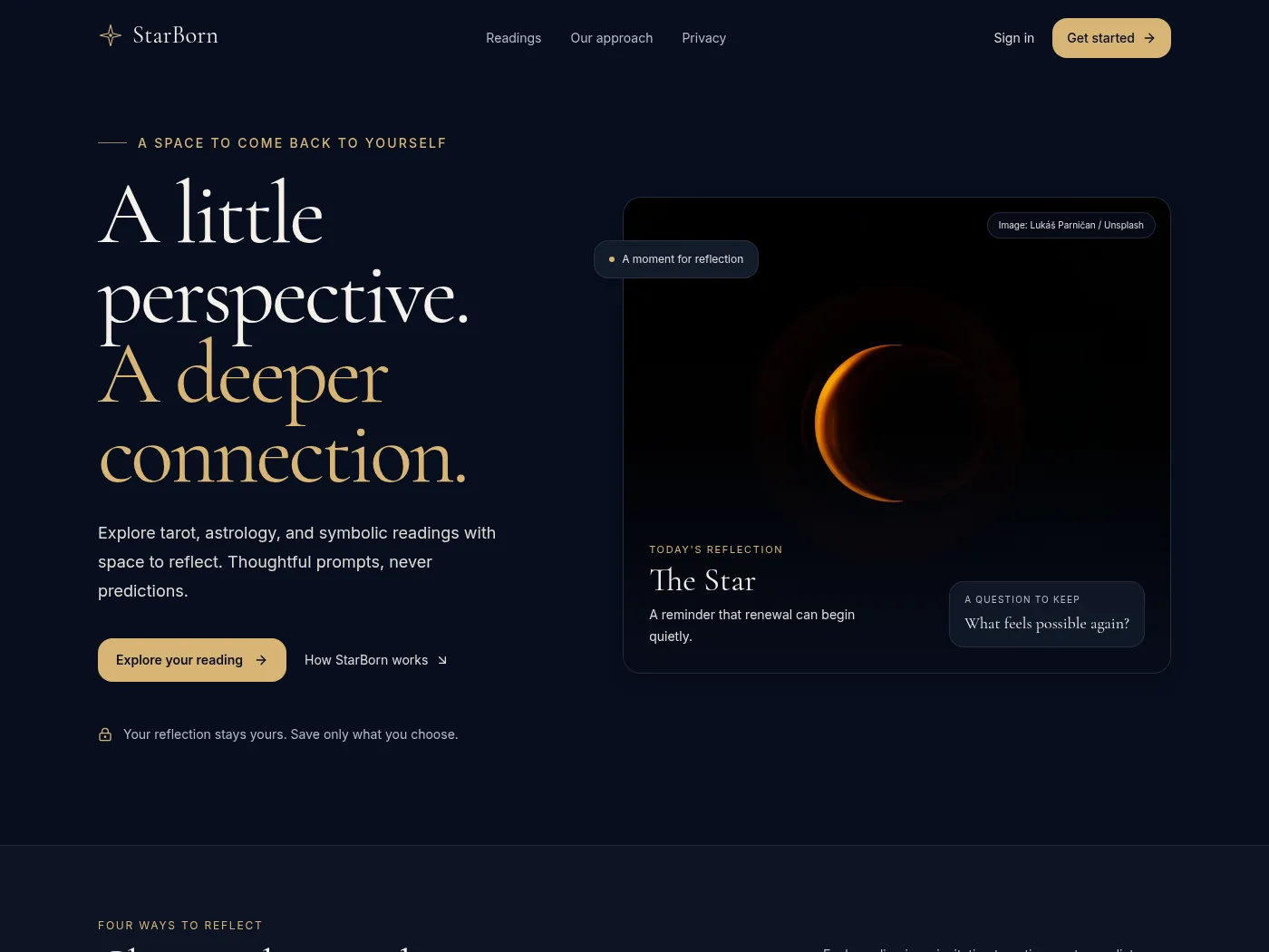 StarBorn: Celestial Reflection App