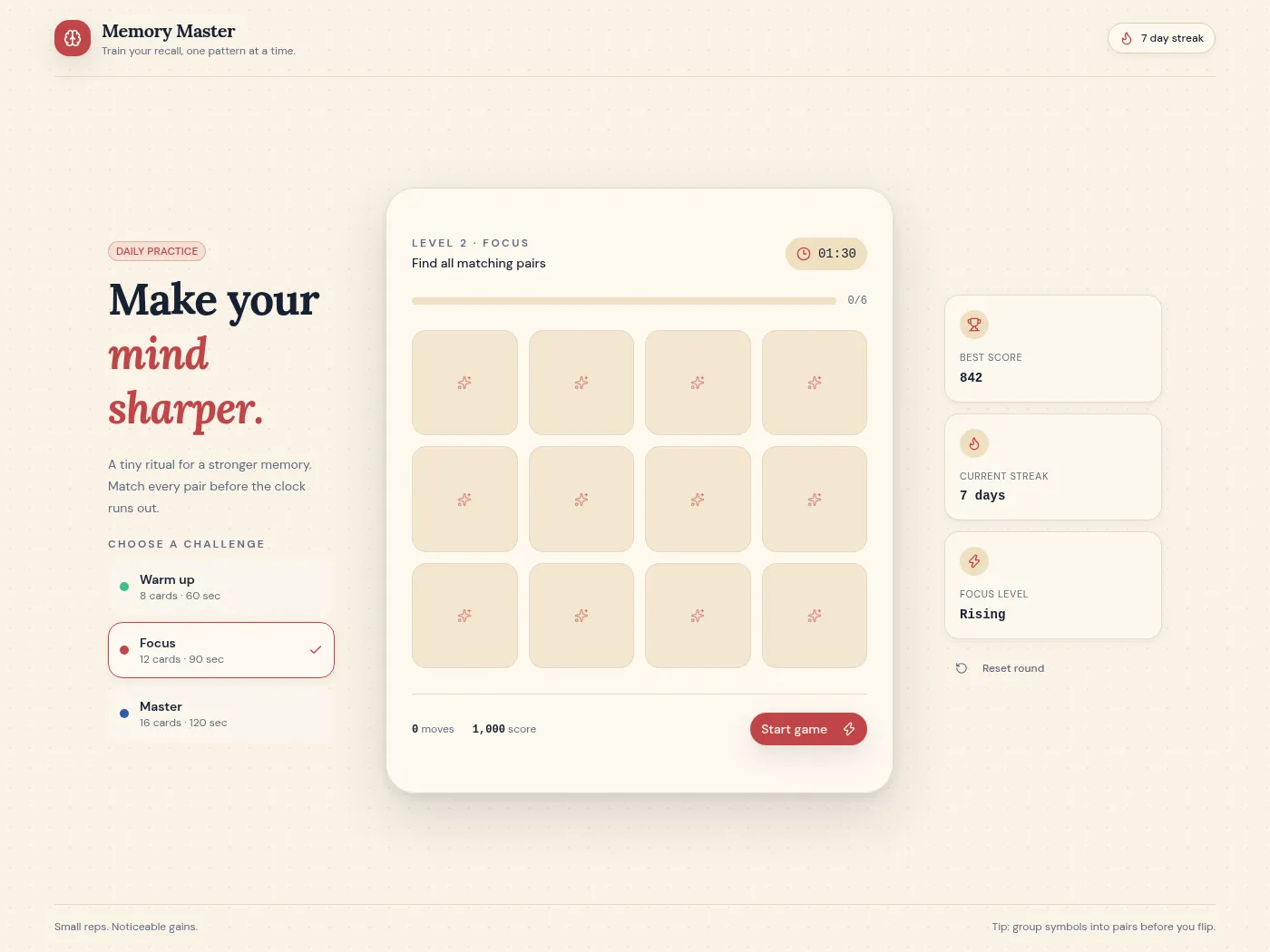 Memory Master Game