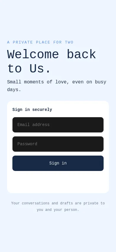 Us – Private Couple App