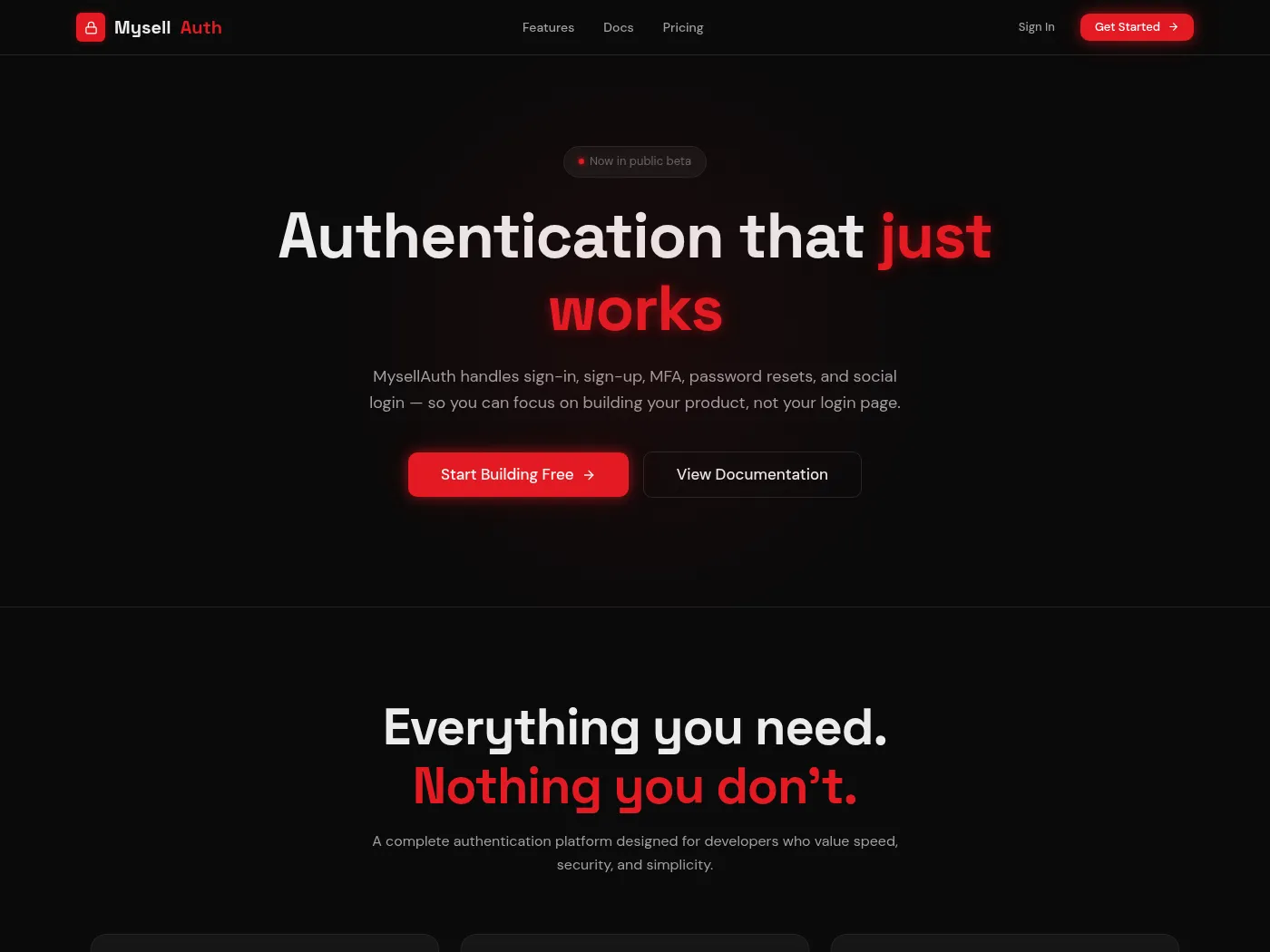 MysellAuth Neon Theme
