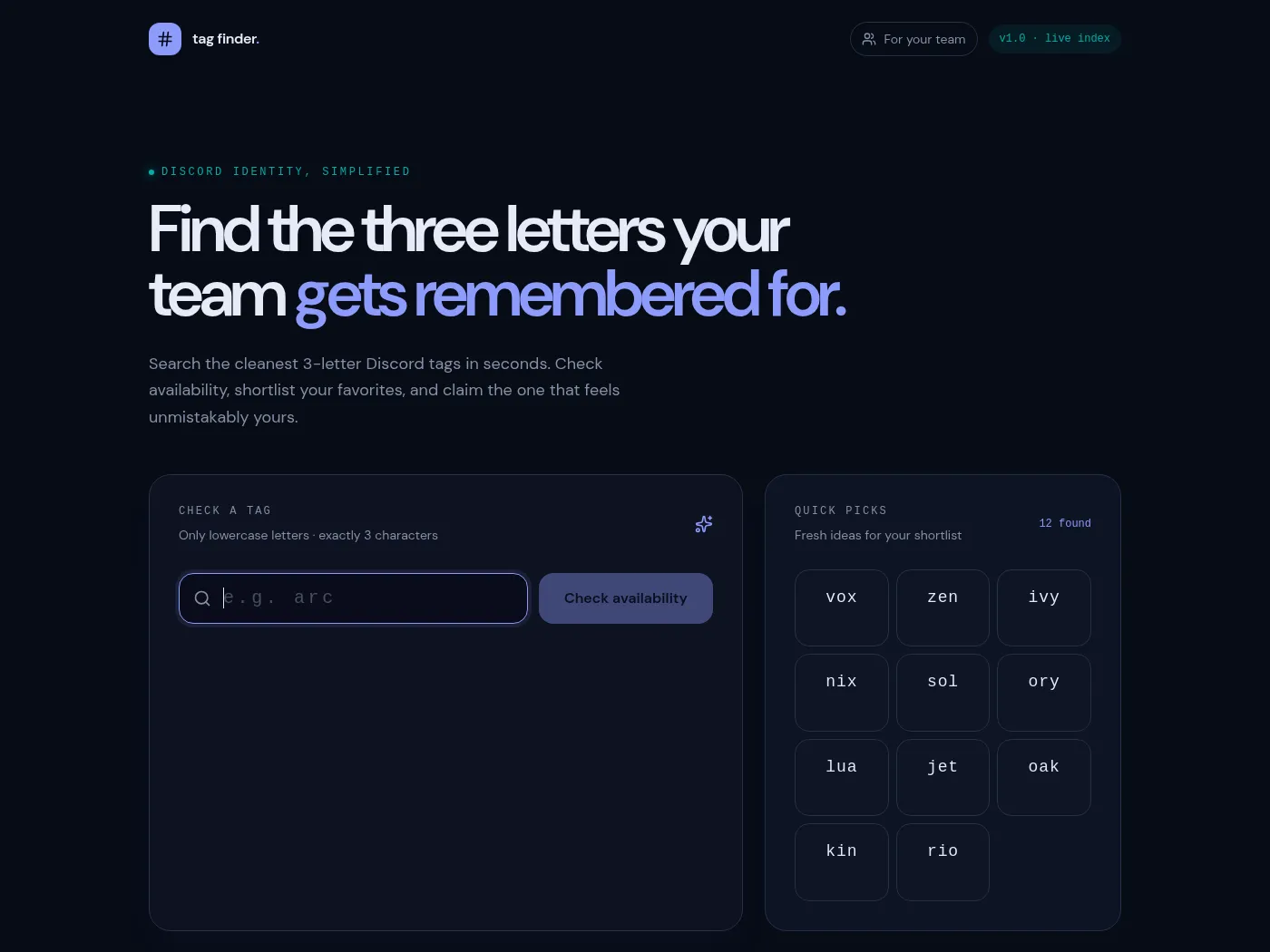 Discord Tag Finder