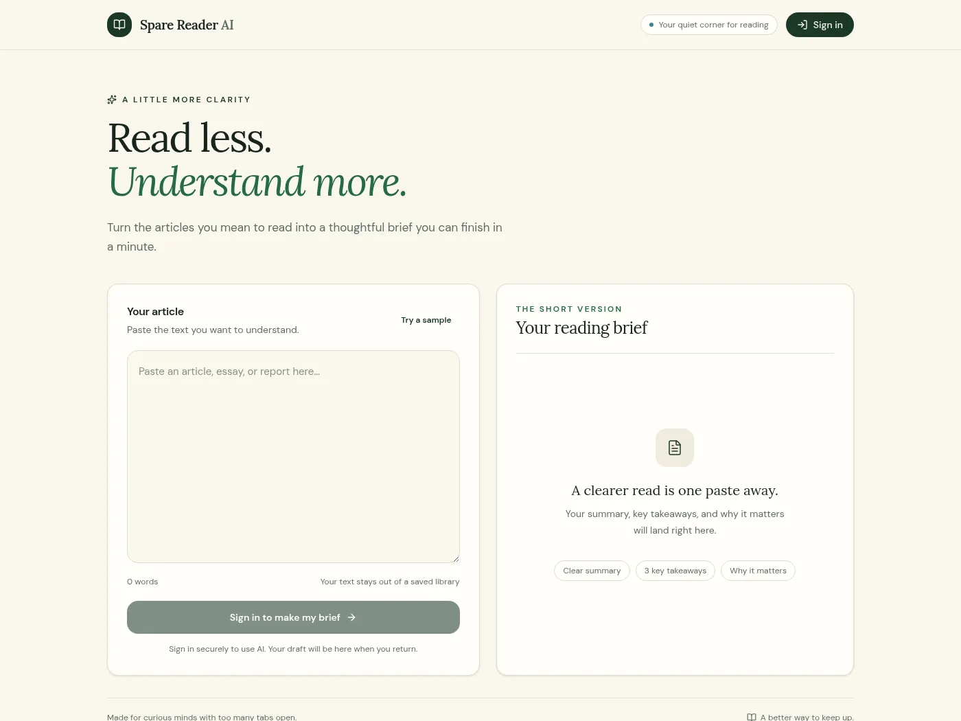 Spare Reader AI