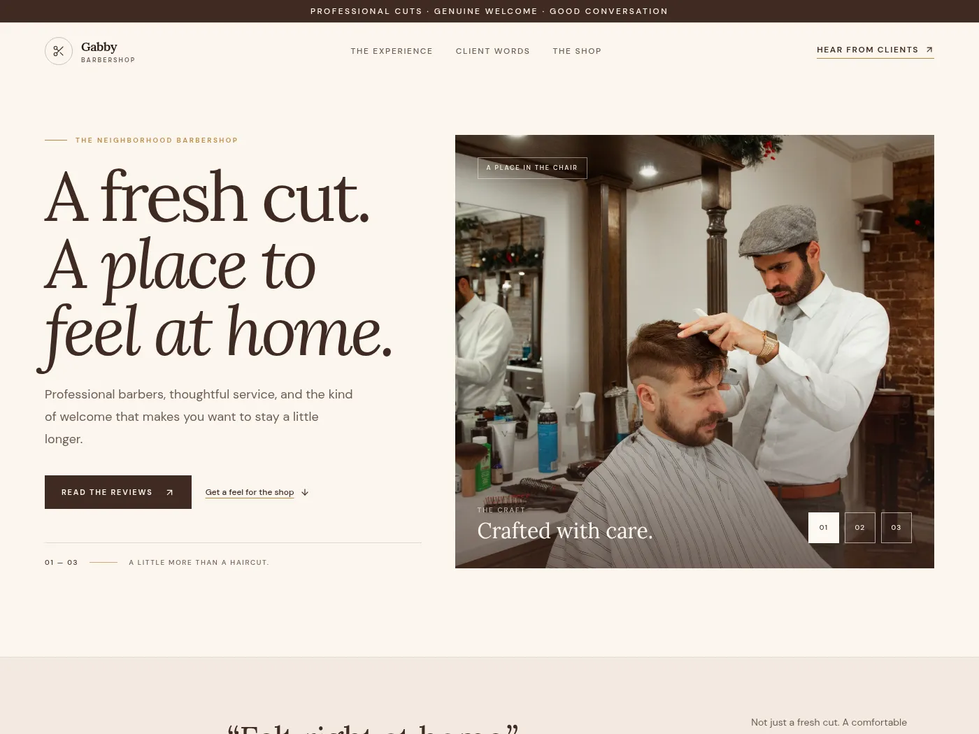 Gabby Barbershop Site