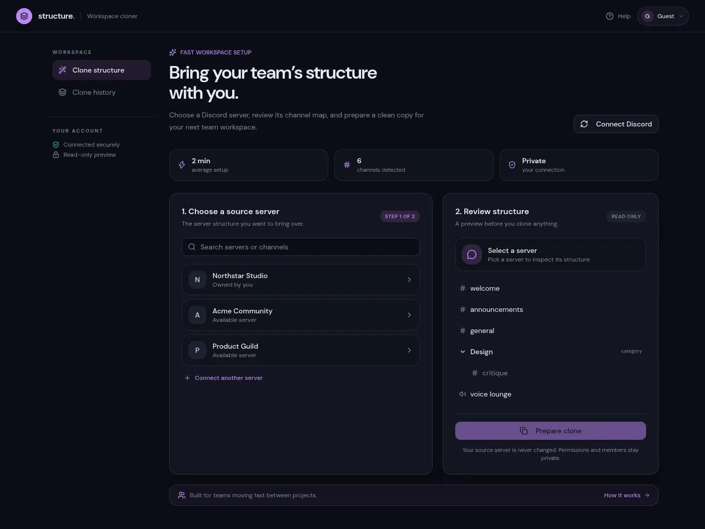 Instant Discord Workspace