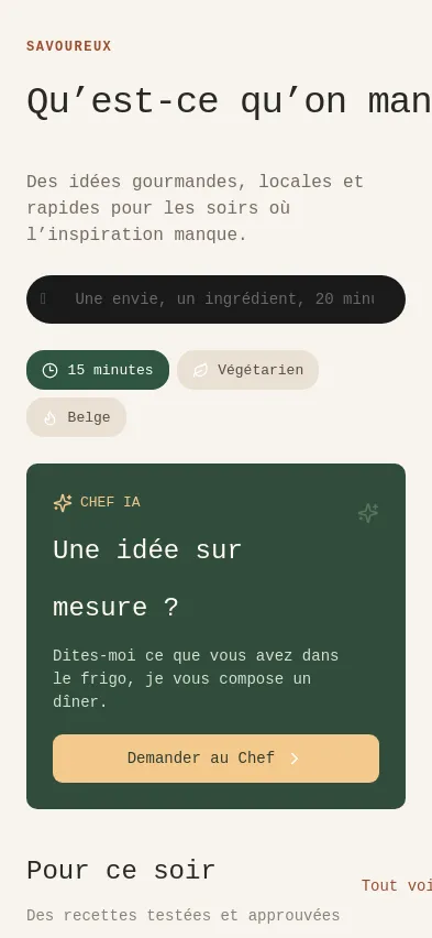 Savoureux AI Chef