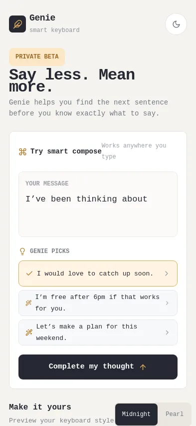 Smart Keyboard Genie
