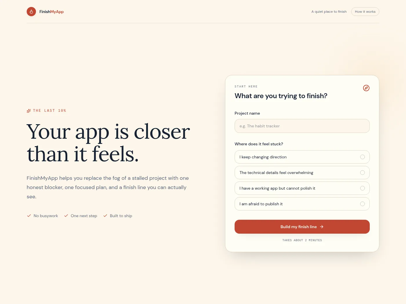 FinishMyApp