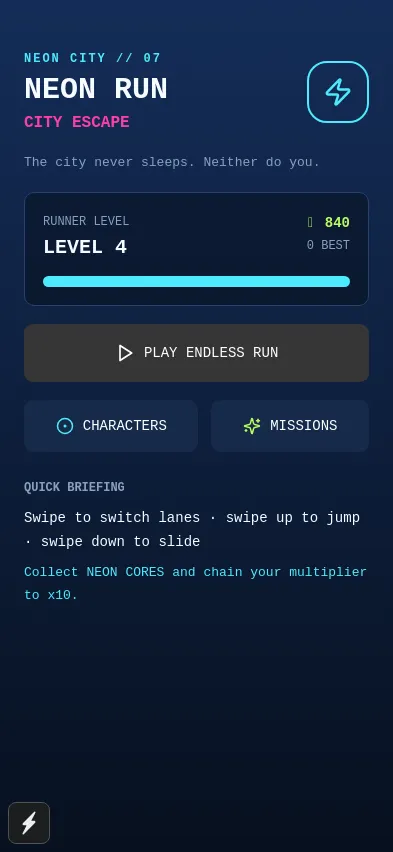 Neon Run: City Escape