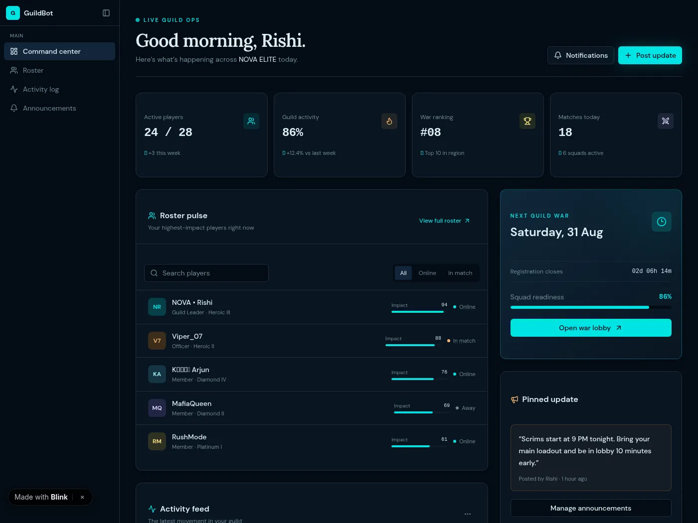 GuildBot for Free Fire