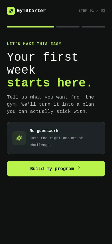 GymStarter App
