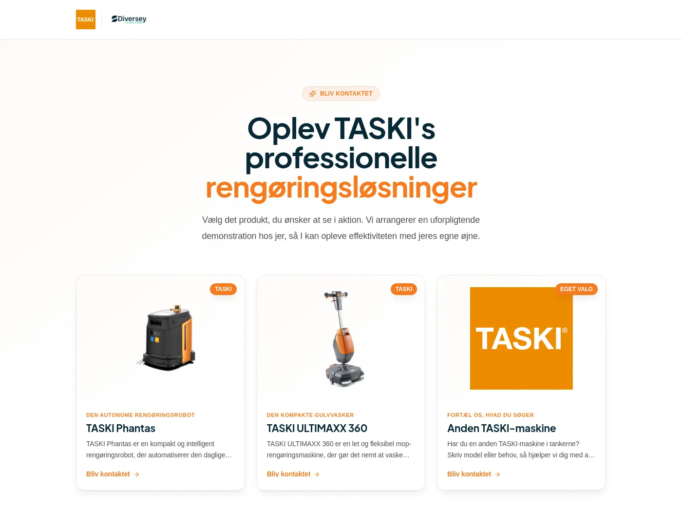 TASKI Lead Capture Portal