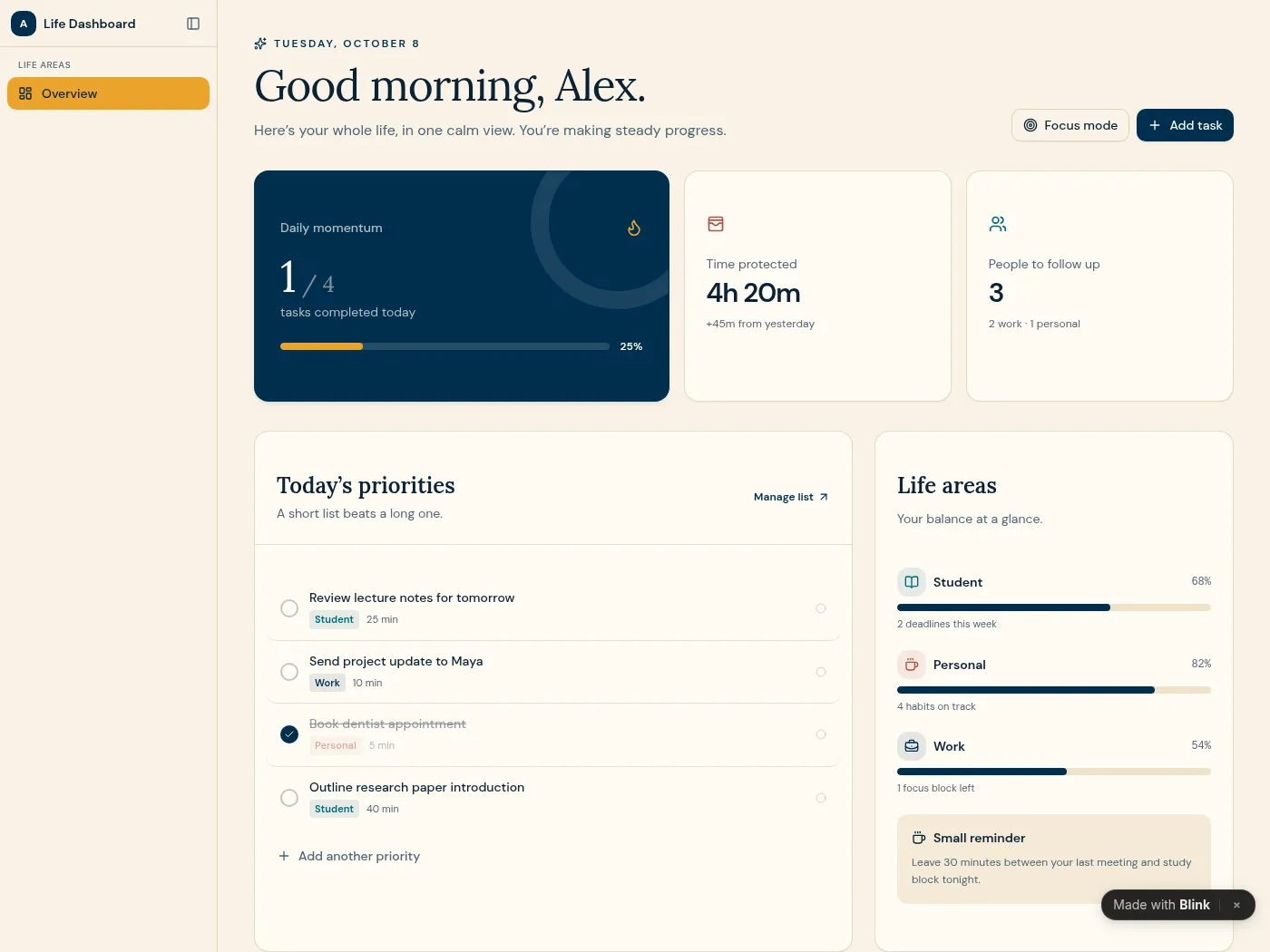 Life Dashboard Pro