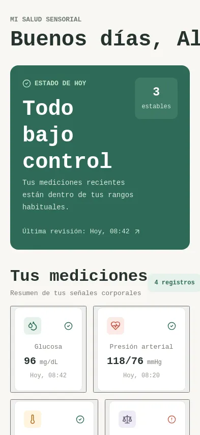 Sensorial Health Tracker
