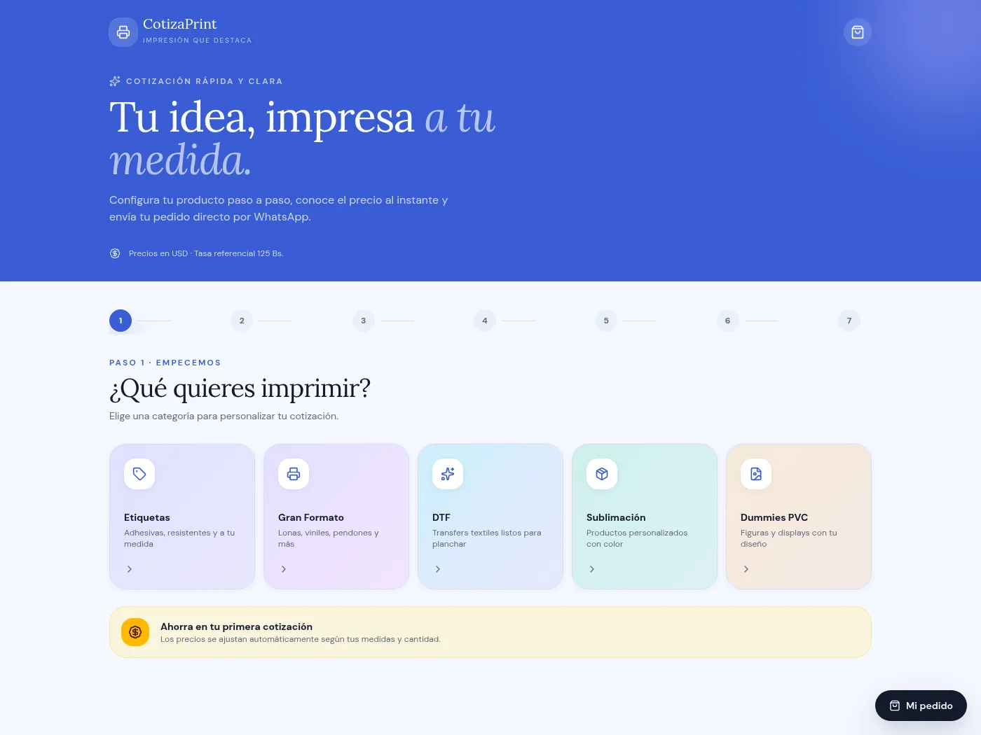 Cotizador Wizard Interactivo