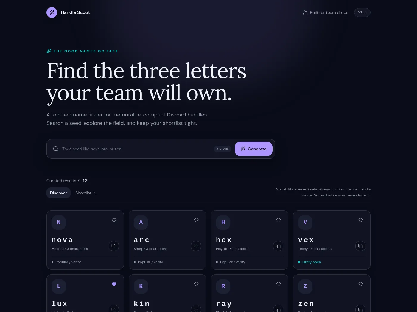 Discord Name Finder