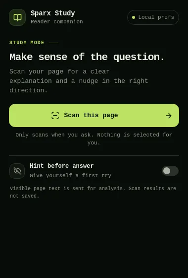 Sparx Reader Study Helper