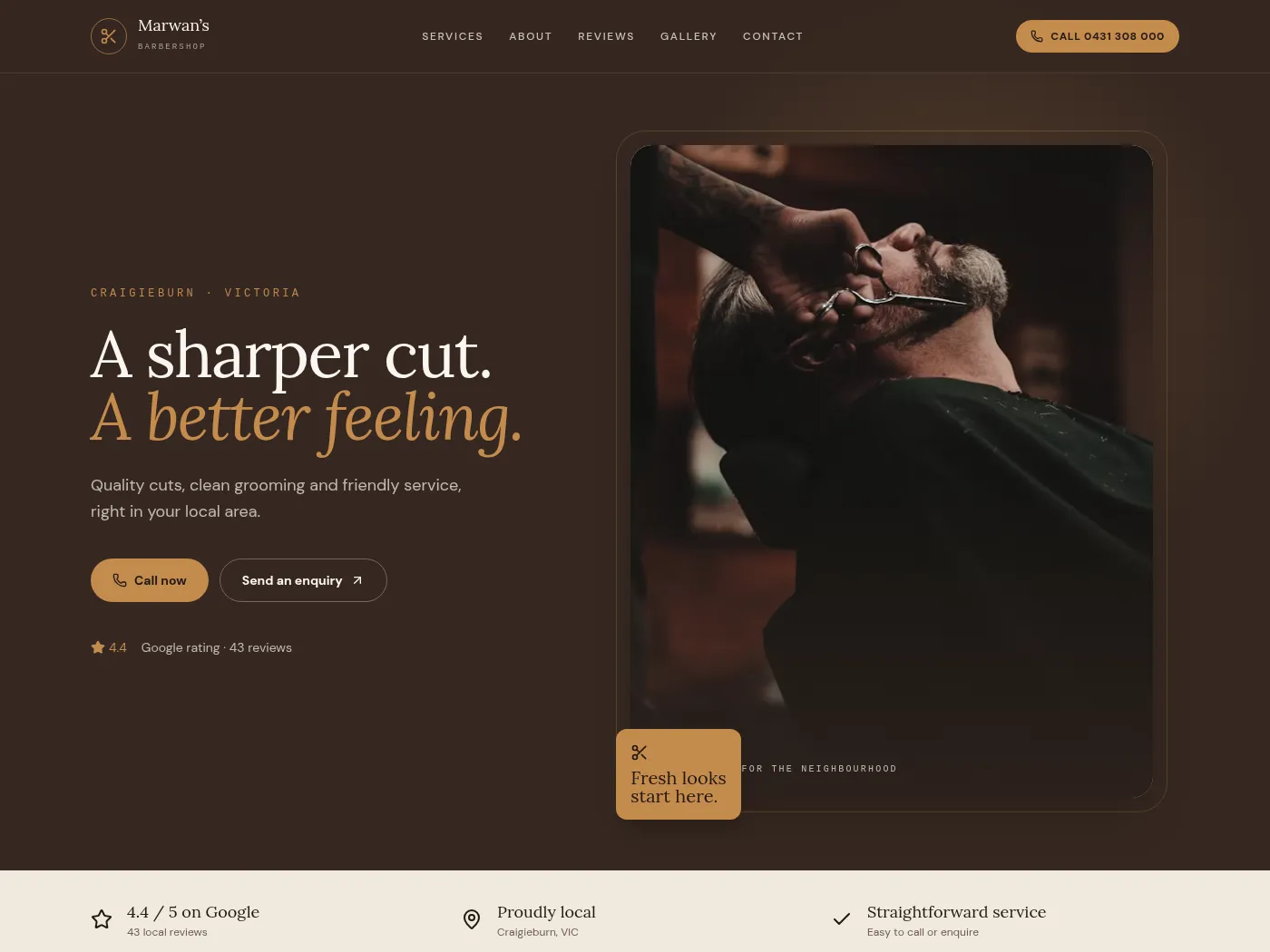 Marwan's Barbershop Website