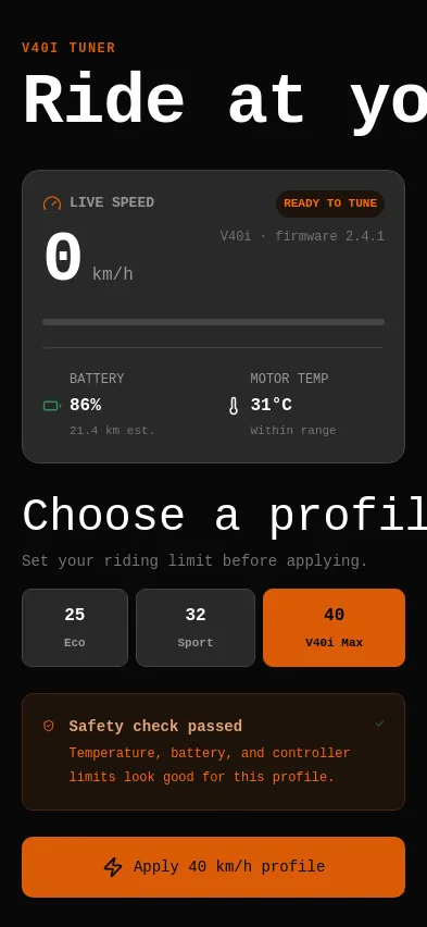 V40i Tuner App