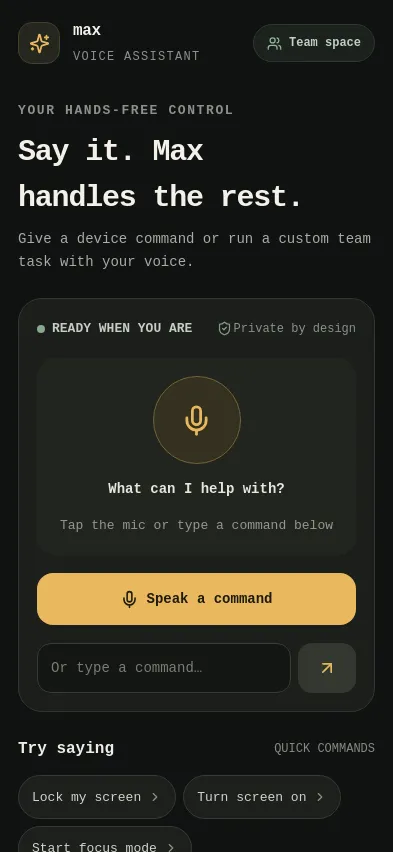 Max AI Voice Assistant
