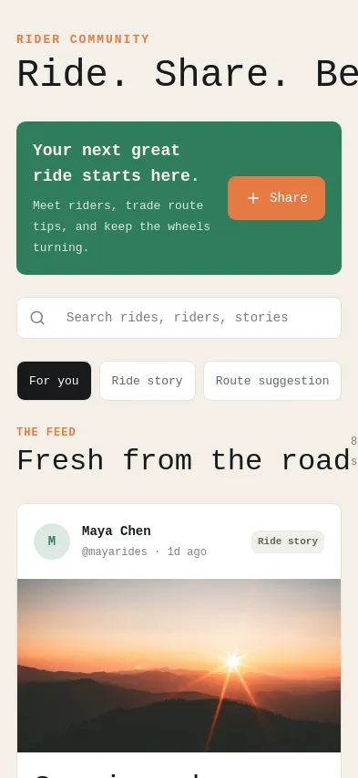 Rider Community Hub