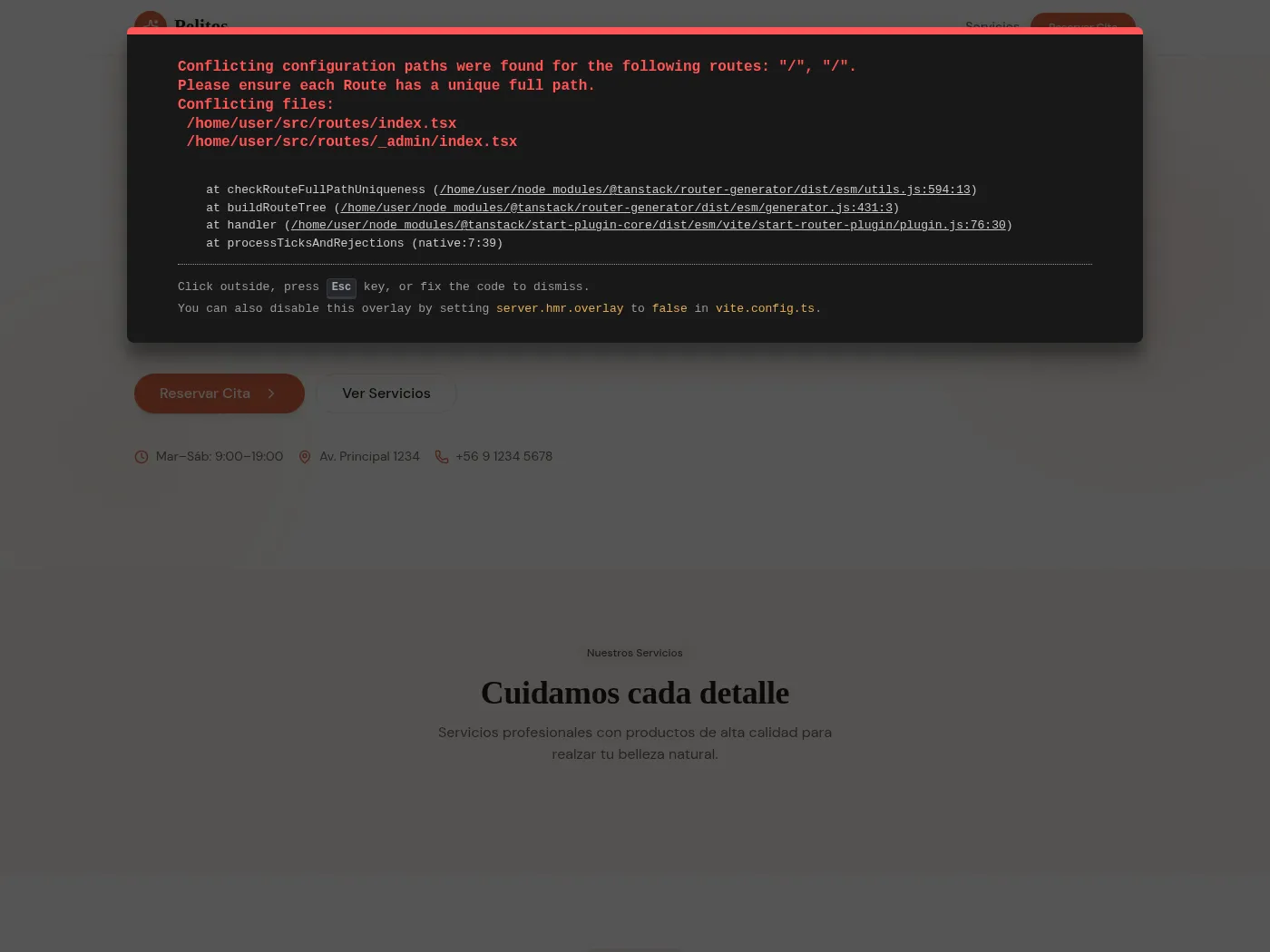 Pelitos Booking System