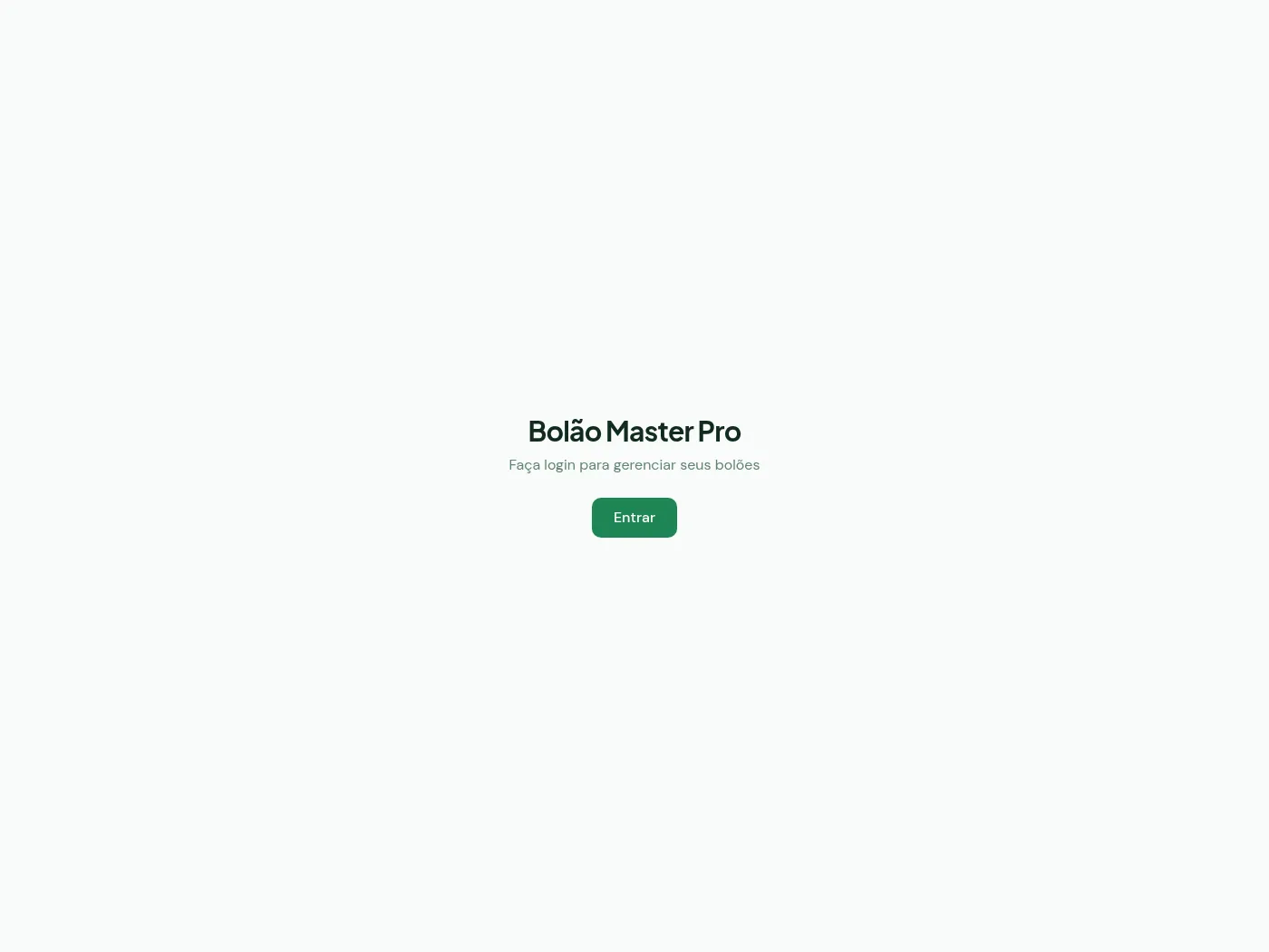 Bolão Master Pro