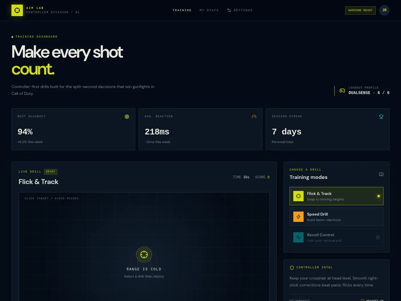 CoD Controller Aim Trainer
