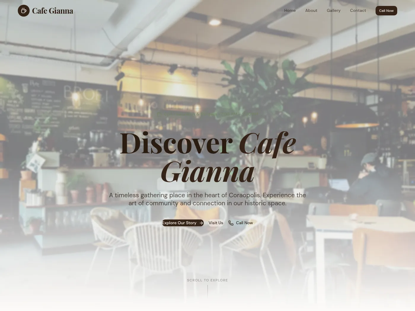 Cafe Gianna Website