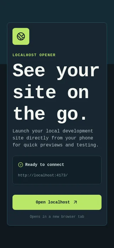 Localhost Opener
