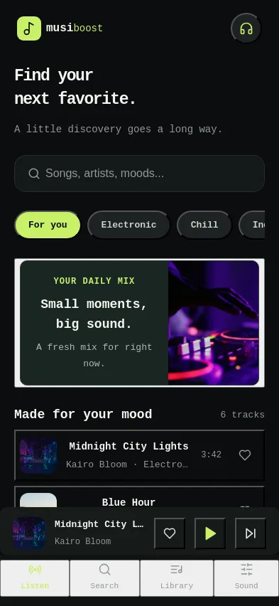 MusiBoost Music App