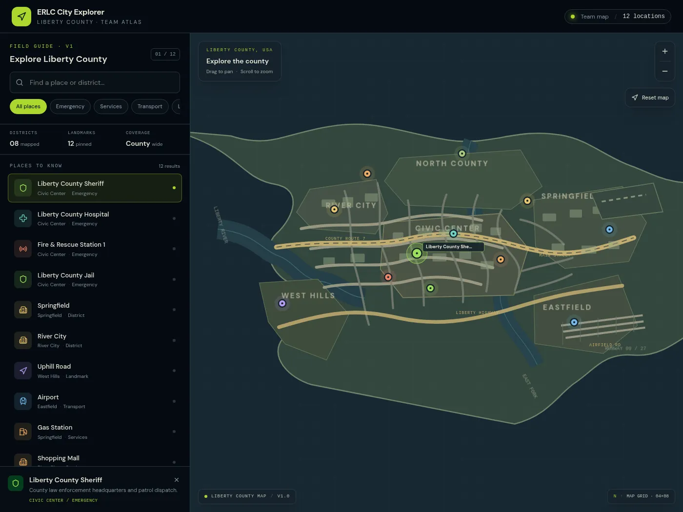 ERLC City Explorer