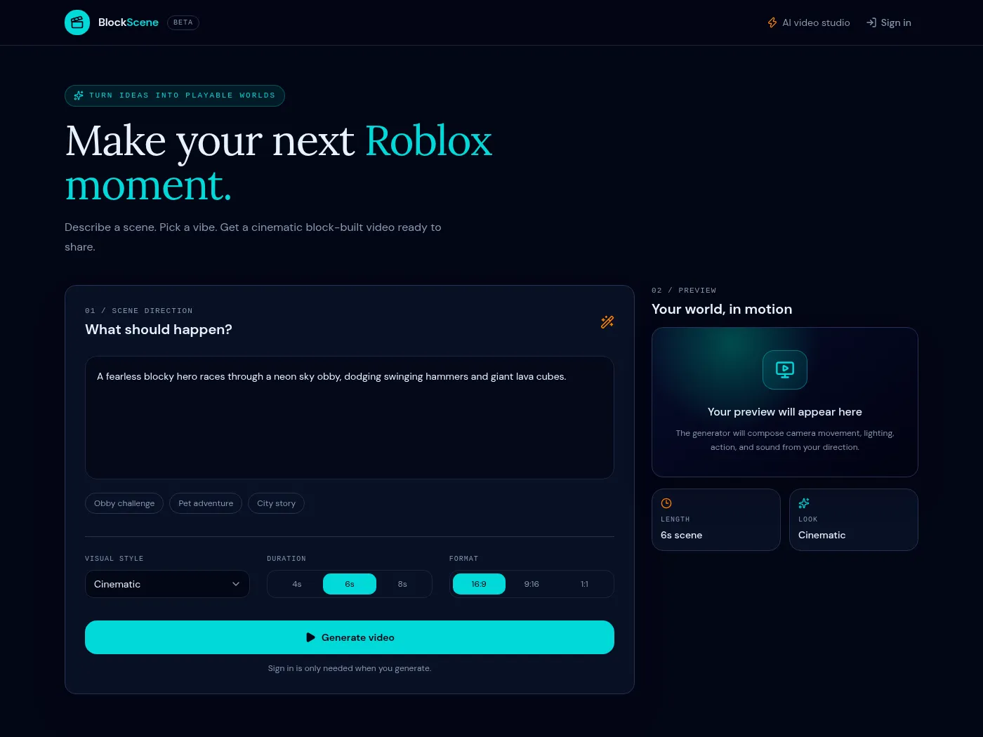 AI Roblox Video Maker