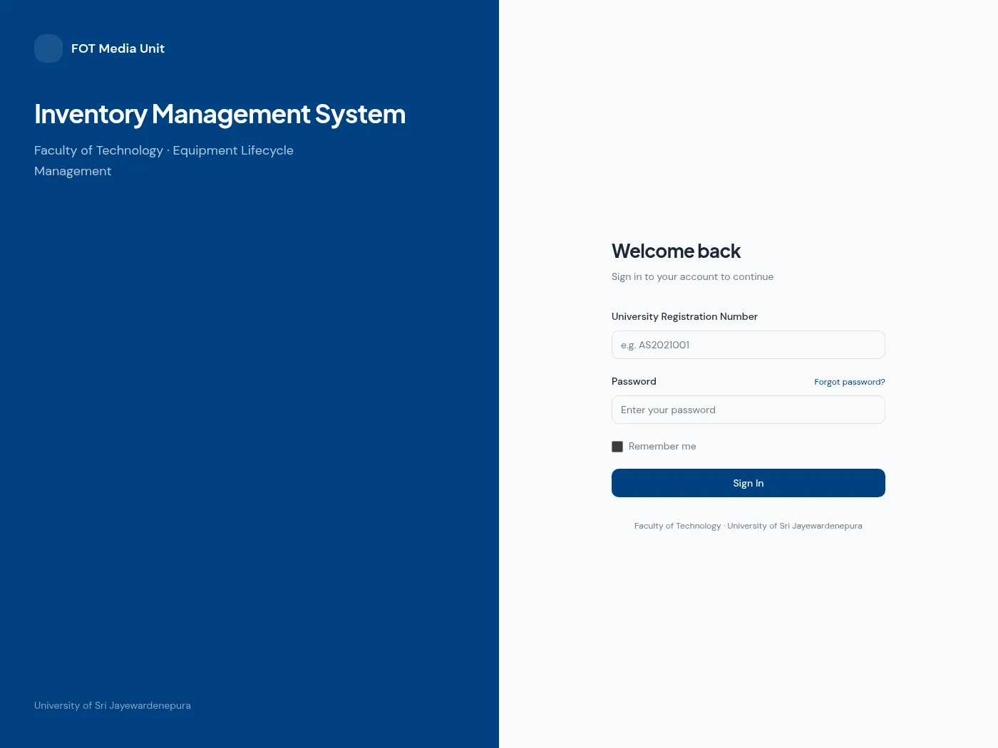 FOT Media Inventory UI