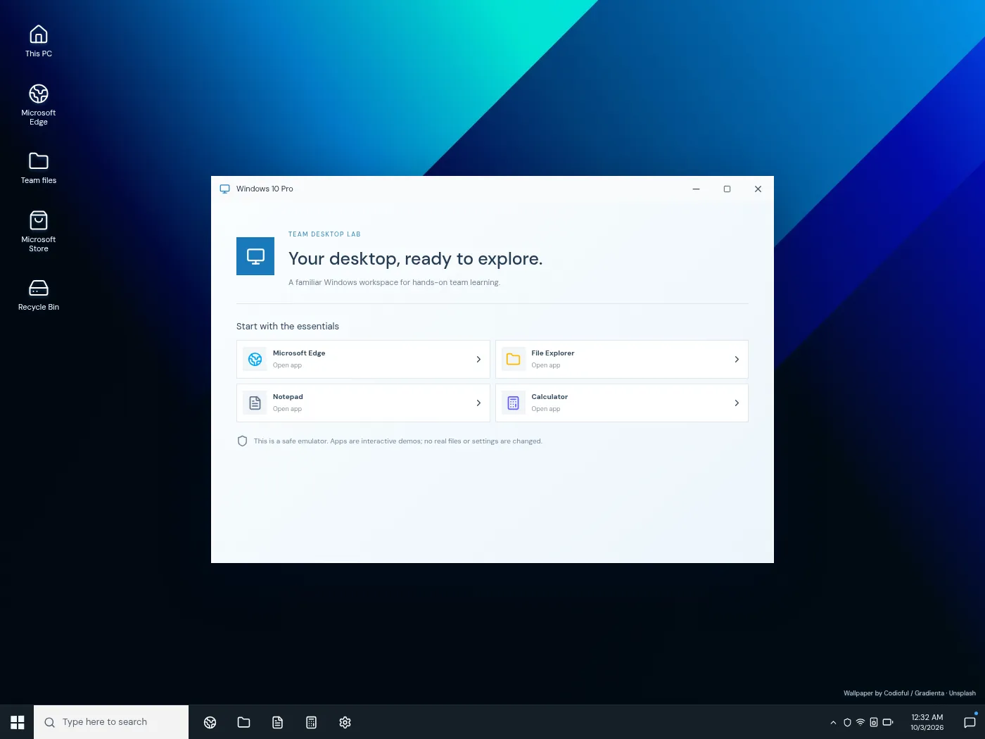 Win10 Web Emulator