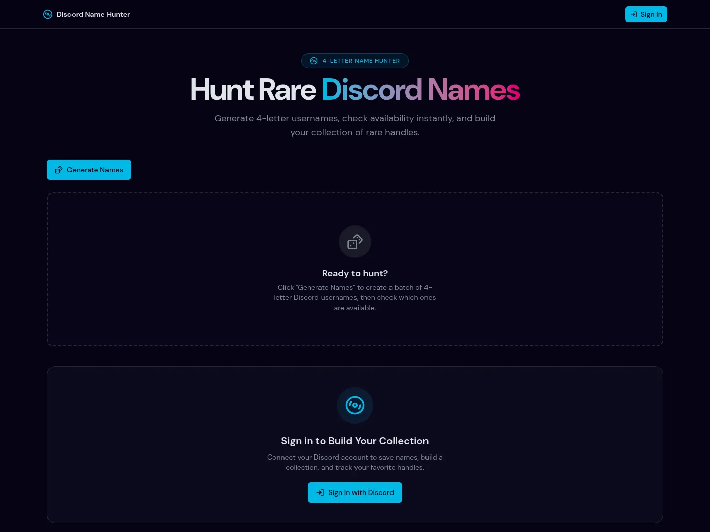 Discord Name Hunter