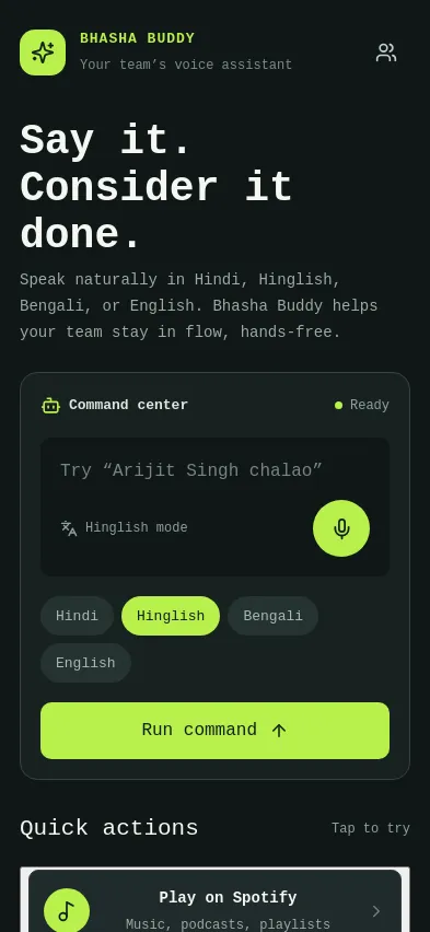 Bhasha Buddy Assistant