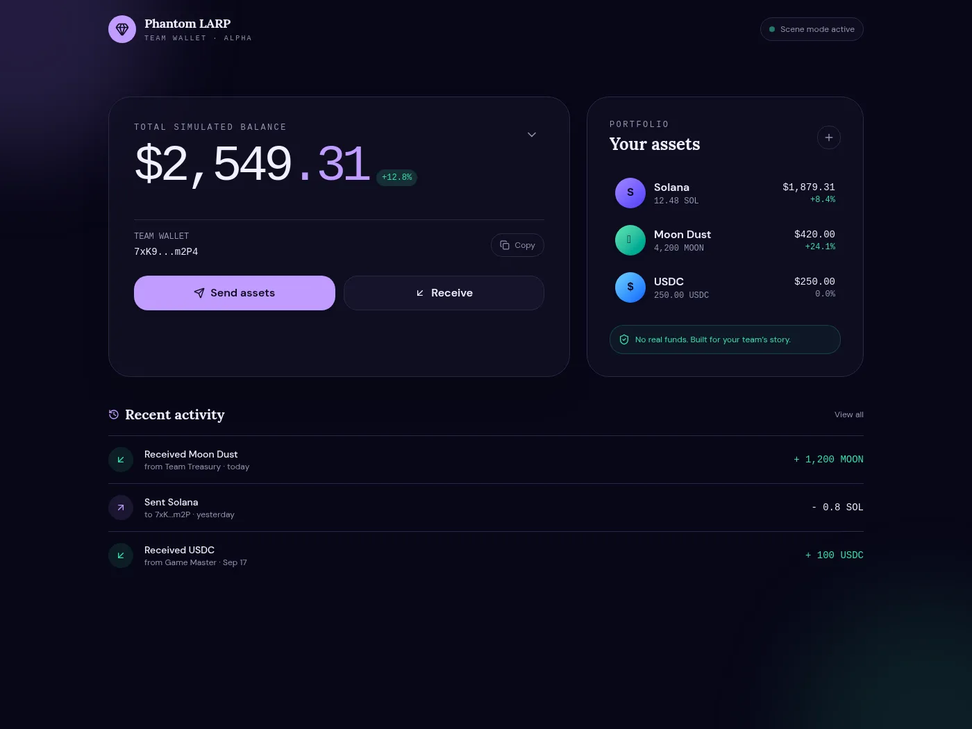 LARP Phantom Wallet Sim