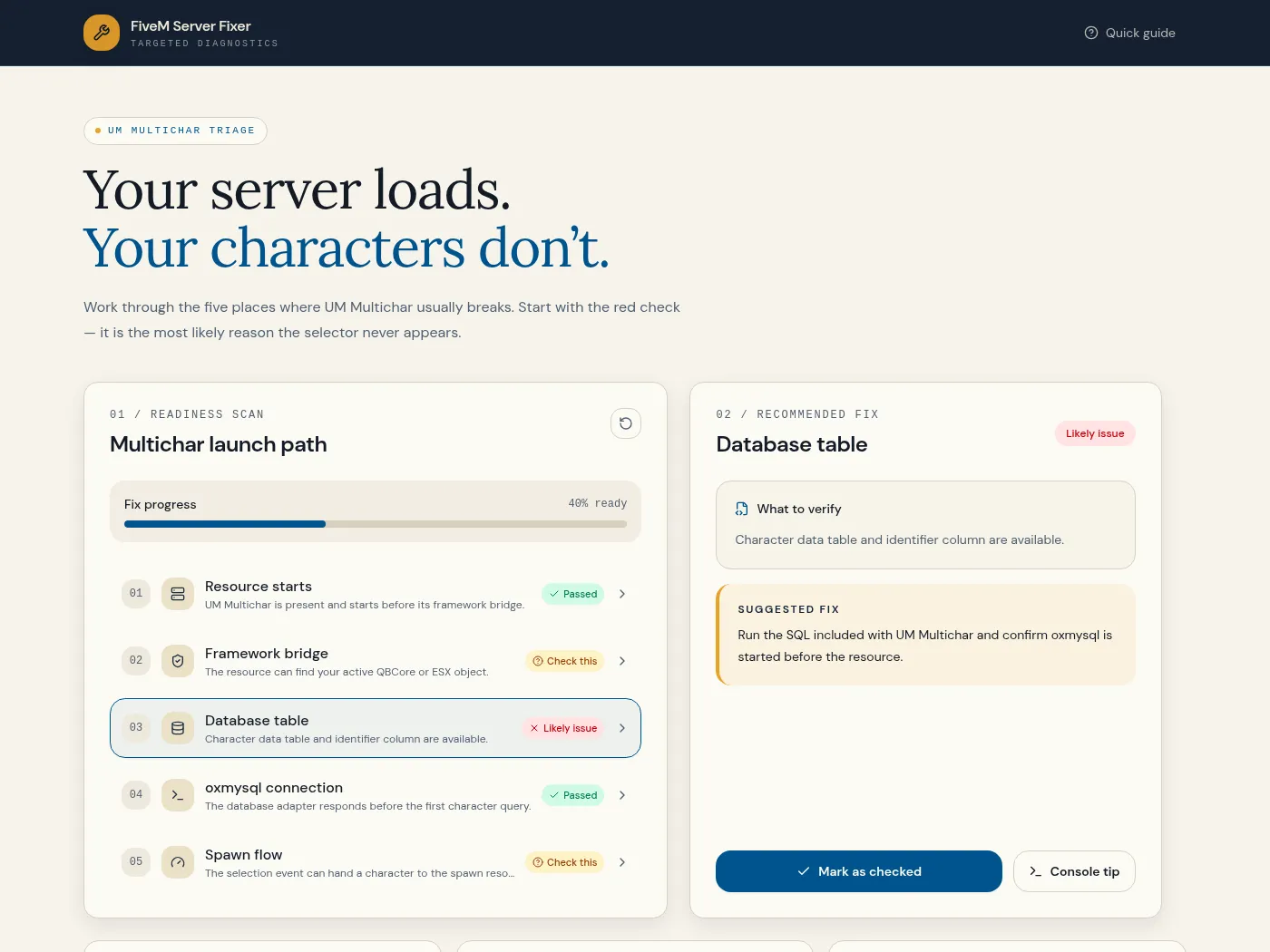 FiveM Server Fixer