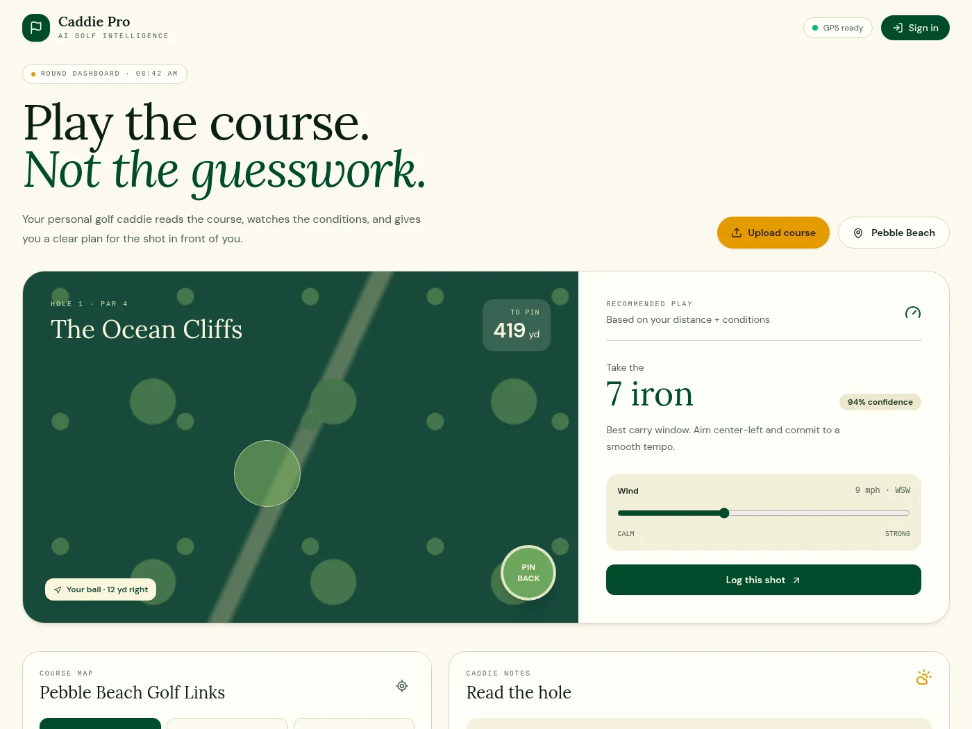 AI Golf Caddie Pro