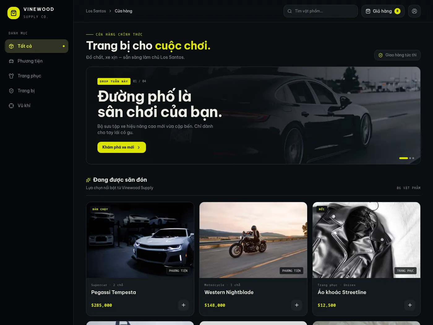 GTA FiveM Store UI